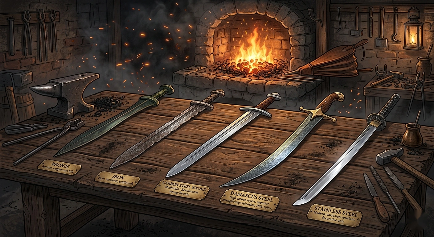 Best Metal For Sword Making: Bronze, Iron, Carbon Steel & Modern Sword ...
